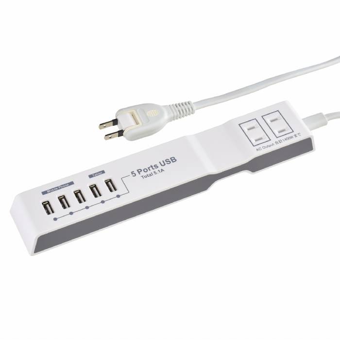 SEARCH WORD：電源タップ USB充電ポート 2個口 1.5m モバイル機器 ACコンセント Android スマートフォン タブレット iPhone iPad モバイルバッテリー 周辺機器 AV機器 アダプタ 充電商品概要：【モバ...