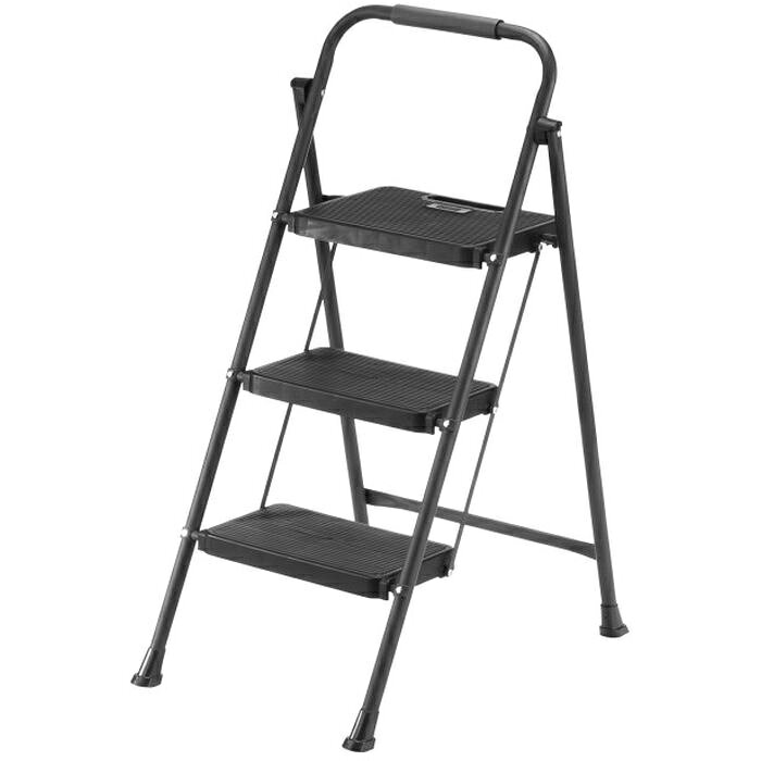 SEARCH WORD：脚立 高所作業 日用品 作業用 折りたたみ 踏み台 ステップ 工具 作業 屋内 屋外商品概要：　■高いところに手が届く、簡単に設置できる脚立！。　■丈夫なスチールフレーム製です。　■持ち運びに便利な取っ手付き。　■折...