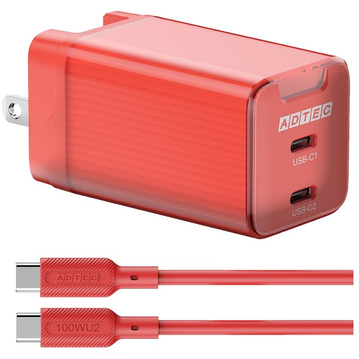 SEARCH WORD：ADTEC アドテック 充電器 スマホ スマートフォン PC パソコン デスクトップ ノート 周辺機器 アクセサリー PD商品概要：充電時間もカラフルに彩る、パステル調のブルー、パープルの2色とレッド、ブラック（スペ...