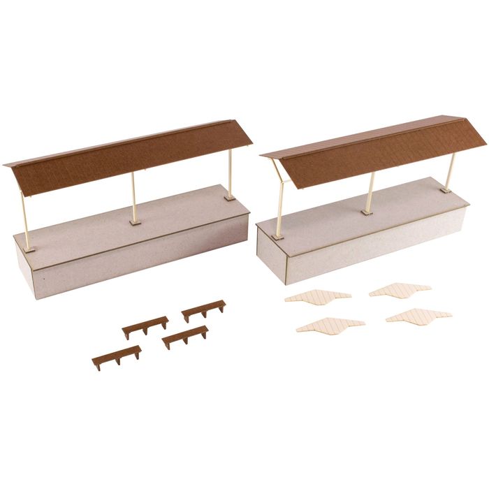 SEARCH WORD：PLUM（プラム） 玩具 おもちゃ 模型 ホビー コレクション 趣味 1/80ペーパーキット まちかどアクセサリーシリーズ 島式ローカルホーム 延長セットB (上屋)商品概要：1/80ペーパーキット まちかどアクセサ...