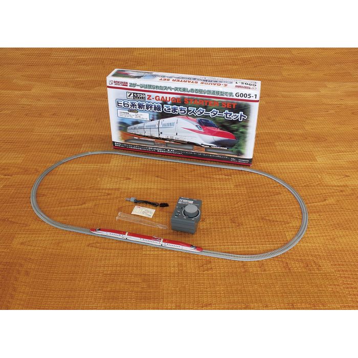 SEARCH WORD：ロクハン 鉄道模型 Zゲージ 玩具 ホビー おもちゃ 趣味 コレクション (Z) E6系新幹線 こまち スターターセット G005-1商品概要：極小サイズの鉄道模型、Zゲージを始める為に必要なアイテムが全て封入された...