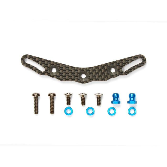 SEARCH WORD：タミヤ ラジコン 玩具 おもちゃ ホビー 趣味 OP.1523 TB-04 カーボンダンパーステー フロント 54523商品概要：軽量・強固な3.5mm厚カーボン製のダンパーステー。ダンパーを確実に固定するだけでなく...