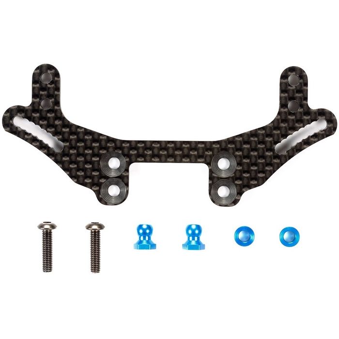 SEARCH WORD：タミヤ ラジコン 玩具 おもちゃ ホビー 趣味 OP.1721 TA07 カーボンダンパーステー リヤ 54721商品概要：軽量・強固でたわみの少ない3mm厚のカーボン製ダンパーステー。ダンパーの取り付けピッチを細か...