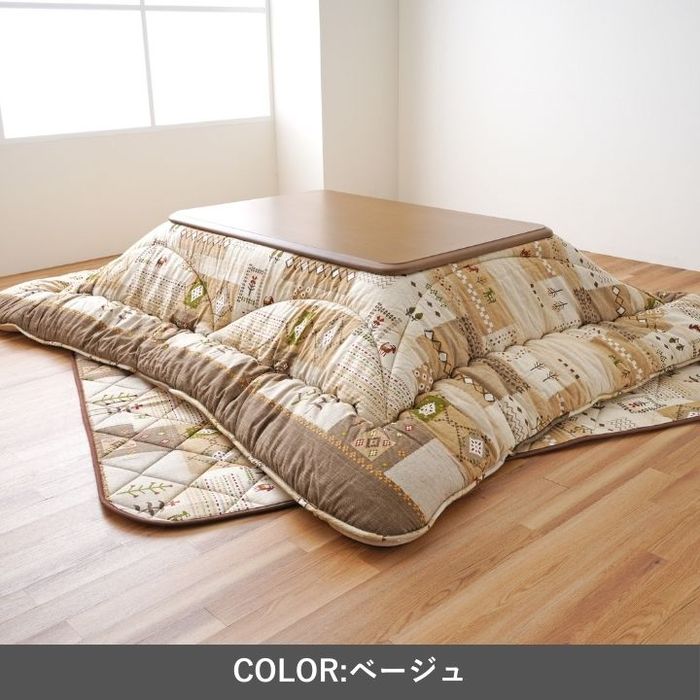 SEARCH WORD：イケヒコ IKEHIKO 家具 こたつ インテリア 部屋 家財 模様替え 引っ越し 家族 ファミリー 一人暮らし こたつ こたつ厚掛 セット アムル 205×285cm ベージュ商品概要：手織り風ギャベ調のデザインの...