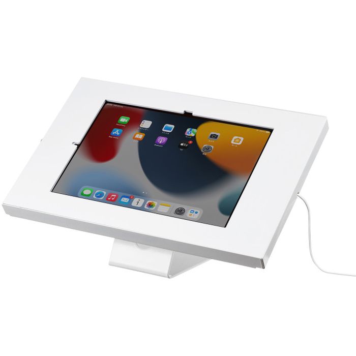 SEARCH WORD：サンワサプライ CR-LASTIP34W PCデスク用品 4969887195352 SANWA iPad用スチール製スタンド付きケース(ホワイト)商品概要：スタンド、壁面、アーム取付けに最適　75×75VESA対応...