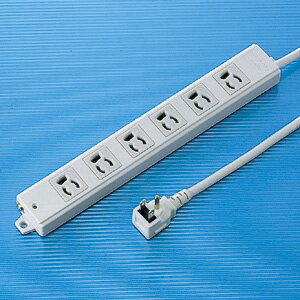 3P抜け止め・L型プラグ・マグネット・6個口3m。工事物件タップ（6個口・3m)の特長●6個口（3P抜け止め）、VCTFコード仕様、3Pプラグ（絶縁キャップ付き・L型）のタップです。●通電ランプ付き●マグネット付き●熱に強い二重構造ケース●...