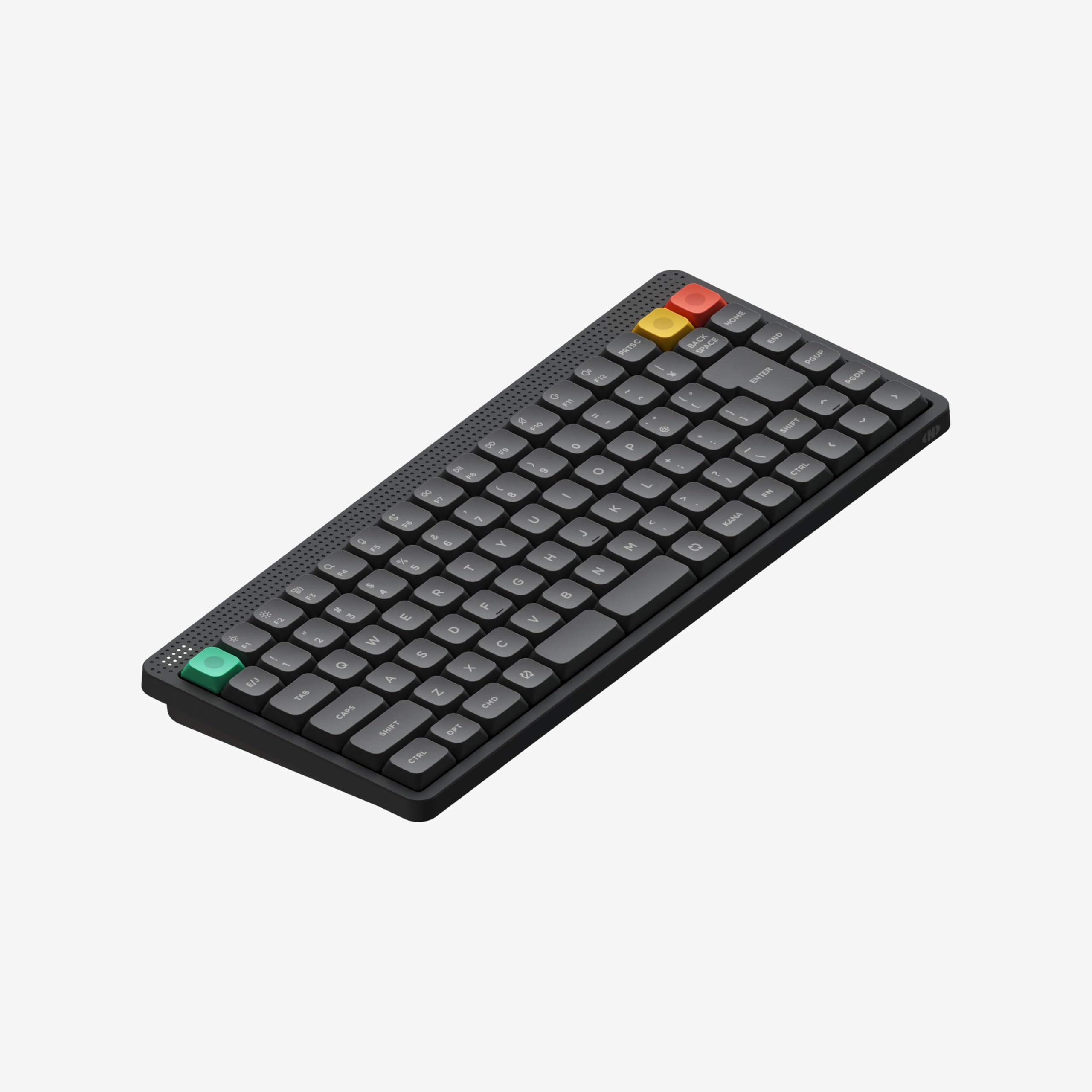 ・Node75は従来のボリュームノブを廃し、上部にタッチエリアを搭載。スライド操作で音量や明るさを直感的に調整できます。設定は専用ソフト「NuPhyIO」からカスタマイズ可能です。・Bluetooth / 2.4GHzワイヤレス / USB...