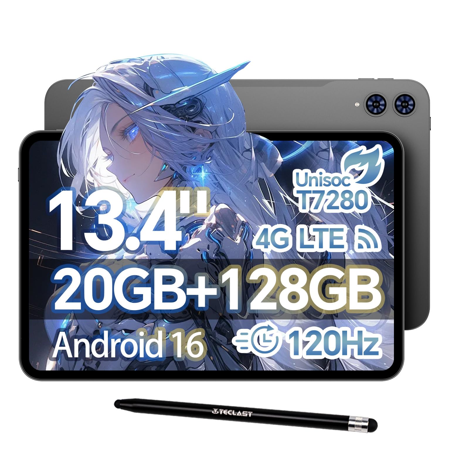 ・【13.3 インチ搭載＋120Hz 更新レートにより、視野が一層広がります】13.3 インチのディスプレイは表示範囲が広がり、動画視聴時の黒枠の面積を減少させます。同時に、当該タブレットは 120Hz の画面更新レートを搭載しており、スク...