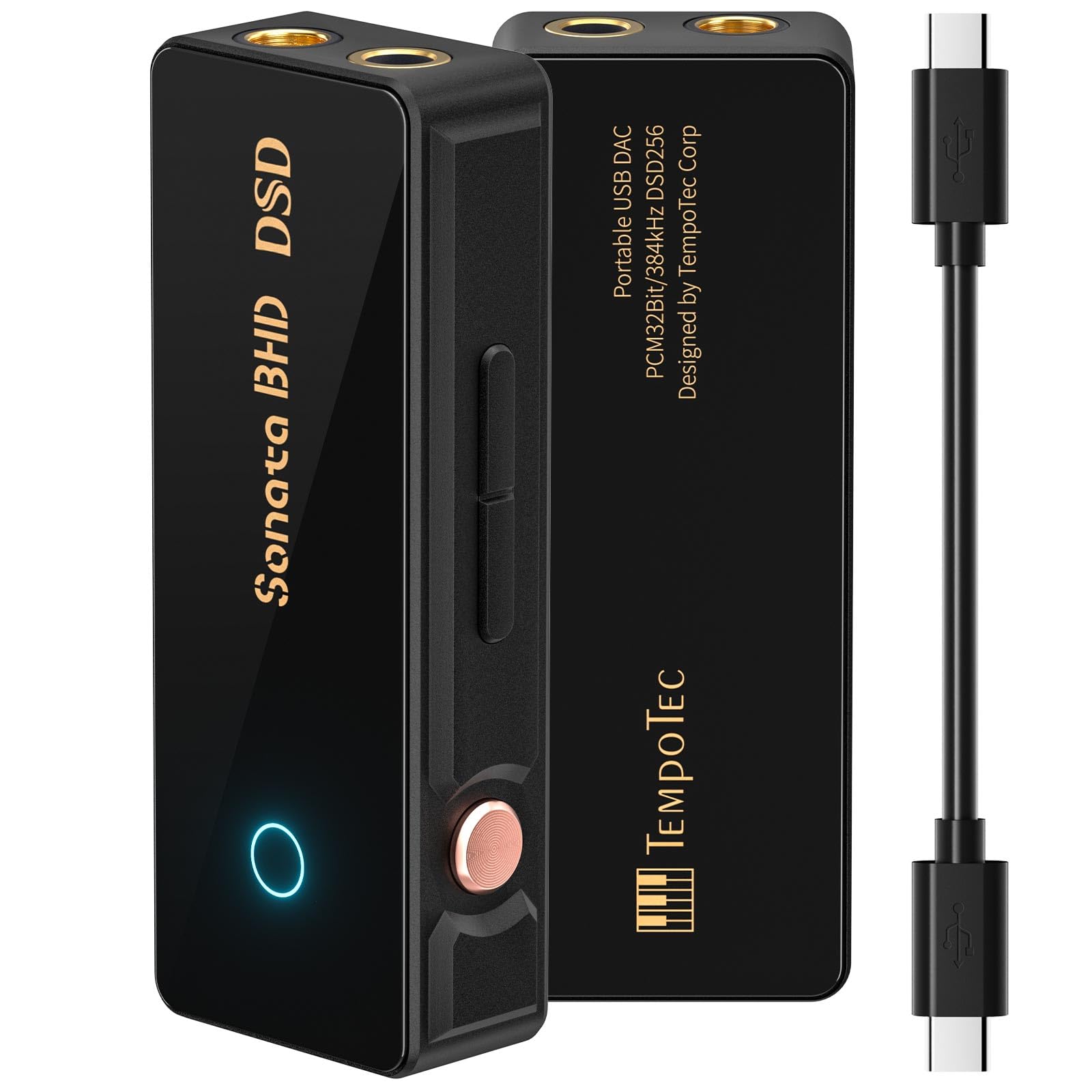 ・1. Sonata BHDはtypec USB CドングルDAC、ヘッドフォンアンプです。・2. 4.4mmのバランス出力と3.5mmのシングルエンド出力ポートを備えています。・3. PCM32bit/384kHz、DSD256に対応。・...