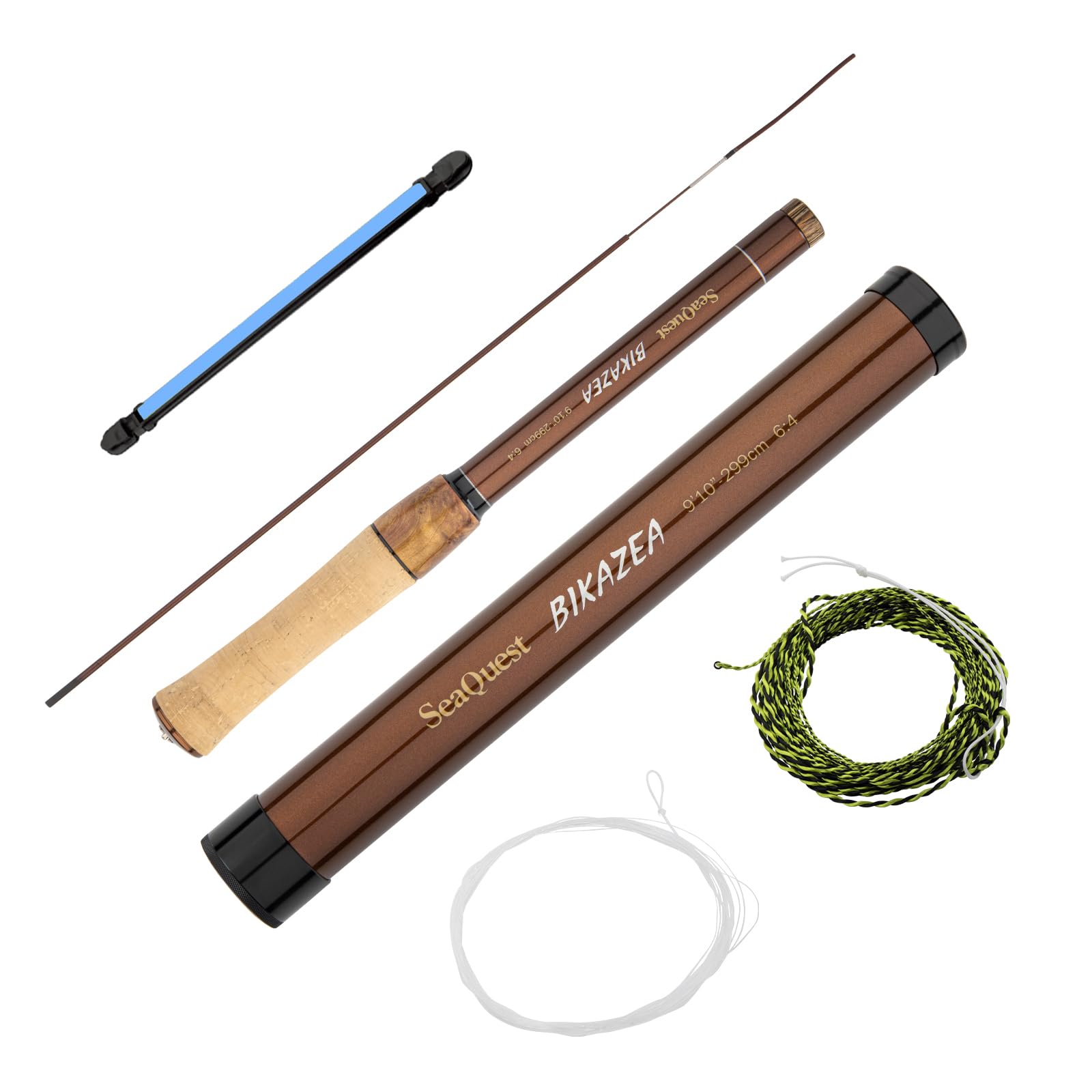 ・SeaQuest BIKAZEA 9'10" Tenkara Fishing Rod 299cm BIKAZEA 9'10"・コンパクトでポータブル:棒の契約された長さは28.5センチメートルであり,炭素管の長さは31センチメートルであり...