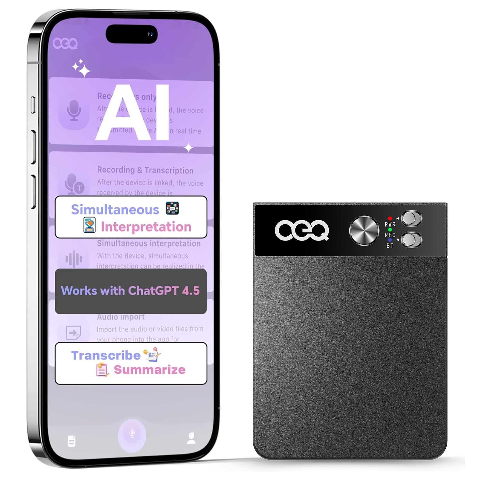 ・OEQを選ぶ理由: OEQはChatGPT-o1＆ChatGPT-4oによってアップグレードされました。OEQはあなたの個人AIアシスタントとして機能し,リアルタイムの転写,リアルタイムの翻訳,概要,100言語以上のサポートなどの明確な利...
