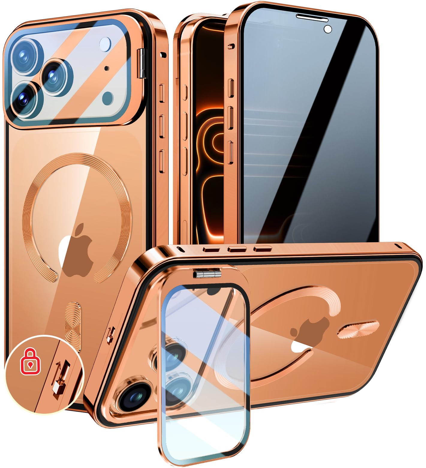 ・【多機能隠しスタンド&カメラレンズ保護】このiphone 17 pro ケース には、隠しレカメラマウントとレンズ保護という革新的な二重機能が付属しています。 超軽量のアルミニウム合金製レンズマウントは、30,000回以上の開閉テストを行...