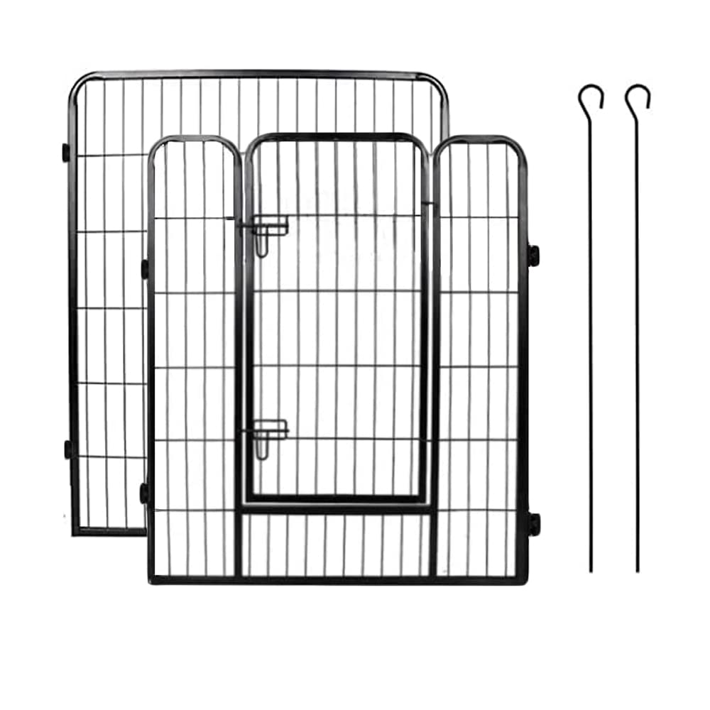 ・【規格】数量：パネル*1枚、入口パネル*1枚、専用ロングペグ*2本。全寸法（矩形）：幅80 cm × 高さ100 cm 重量(約): 7kg・【堅牢な金属パネル：既存フェンスの拡張・破損部品の交換に対応】 丈夫で耐用性に優れた金属製フェン...