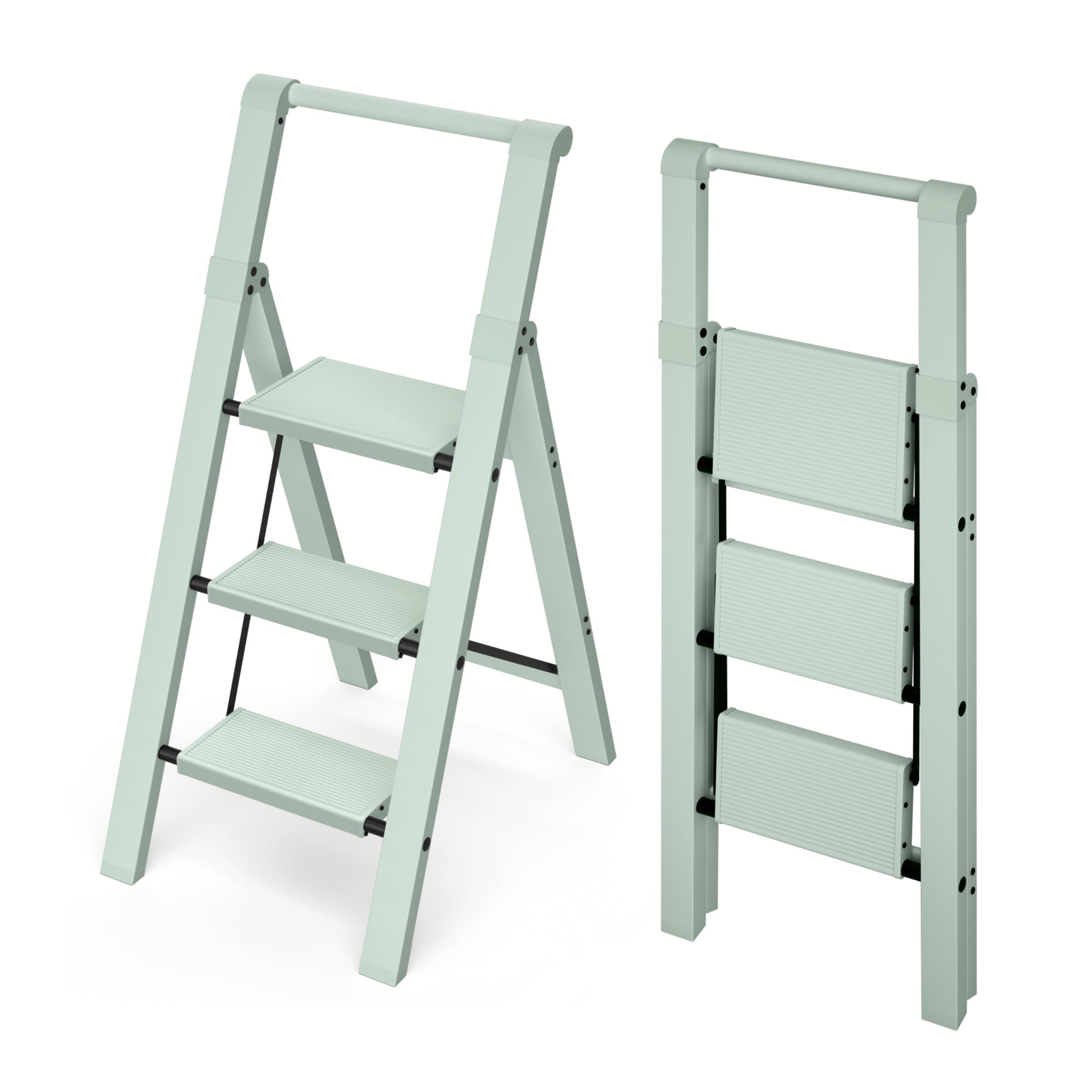 ・【(1) 日本住宅に最適なコンパクトサイズ設計】使用時サイズ：幅約45.0cm × 奥行約61.0cm × 高さ約95.5cm。折りたたみ時は厚み約5.5cmで、玄関・クローゼット・家具の隙間にもすっきり収納可能。狭い室内でも使いやすい脚...