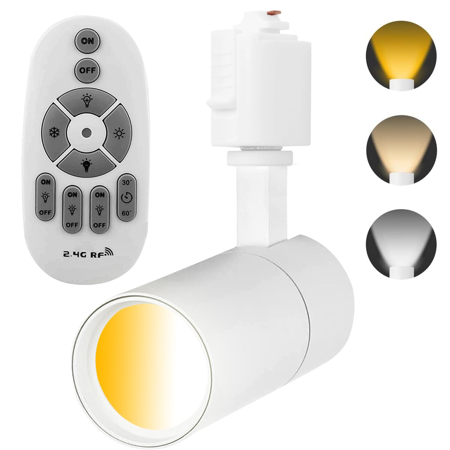 ・・【製品仕様】一体型 レール用スポットライト；消費電力：10W、 白熱電球100W形相当；全光束：1000LM；寸法：直径48mmx高さ120mm；入力電圧：AC85-265V 50/60Hz；色温：電球色＆ 昼光色 ＆昼白色（3000K...