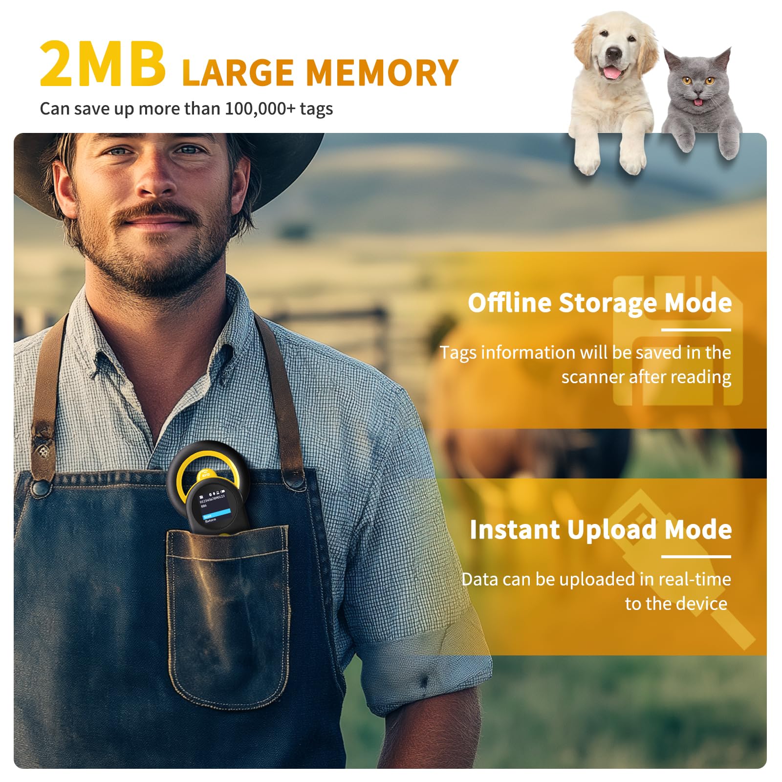 ・【複数のマイクロチップに対応】NETUMペットマイクロチップスキャナは、ISO11784/ISO11785、FDX-B、EMIDマイクロチップに対応しています。ご購入前に、ペットのマイクロチップの種類をご確認ください。（AVIDマイクロチ...