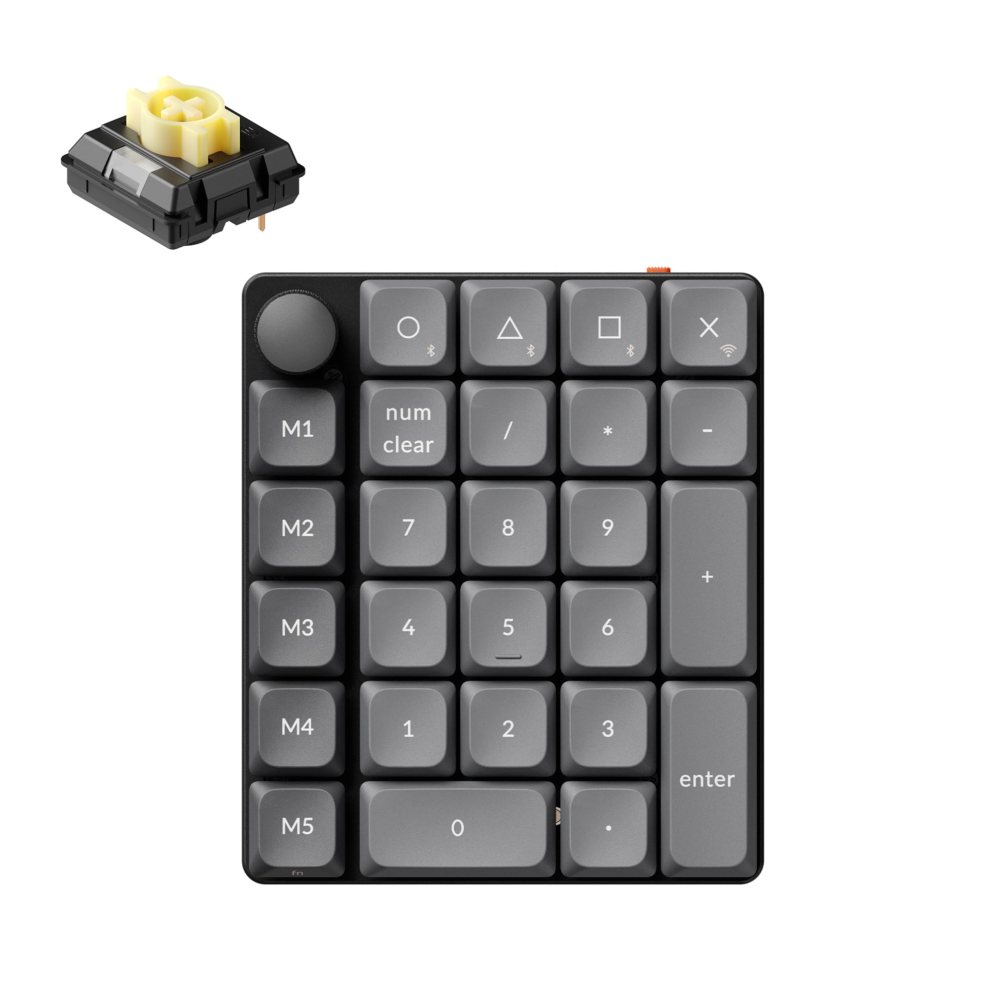 ・Keychron K0 Maxは、左側にマクロキー列とロータリーエンコーダーノブを備えた、ロープロファイル仕様のカスタムテンキーです。 単体の数字入力用テンキーとしても、QMK対応による幅広いカスタマイズが可能なキーセットとしても活用でき...