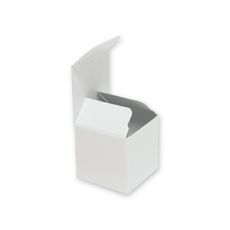 商品サイズ：内寸法：40×40×高40mm 材質：カード紙（裏白）350g 商品説明： 汎用性の高い白無地の組立箱です。フタと本体が一体となっており、底面は四方を組込み、反対側のベロとフタを閉じて仕上げるタイプです。 縦・横・高さが全て同じ...
