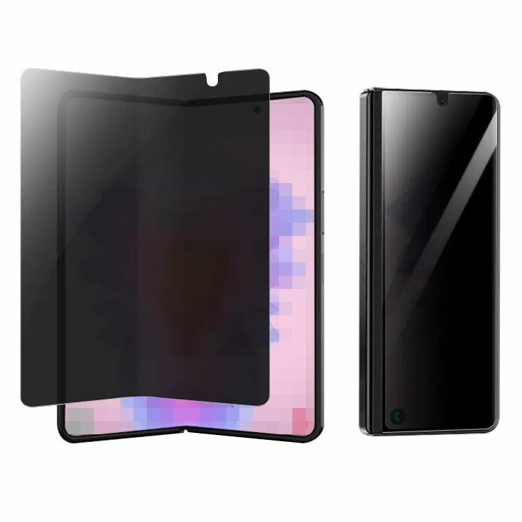 Galaxy Z Fold 5 保護フィルム 覗き見防止 液晶保護フィルム+サブディスプレイ液晶保護フィルム TPU素材 サムスン ギャラクシー Z フォールド5 画面保護 側面シールド 背面シールド 傷防止シート ステッカー 1セット 合...
