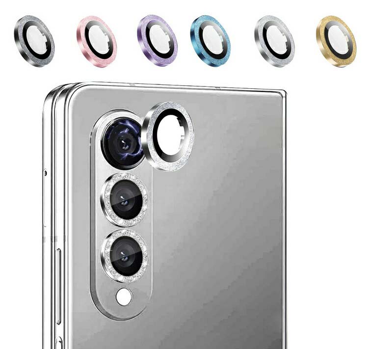 Samsung Galaxy Z Fold 5 カメラカバー ガラスフィルム かわいい キラキラ おしゃれ カメラ保護 レンズカバー サムスン ギャラクシー Z フォールド5 強化ガラス アルミ レンズ保護 保護フィルム おすすめ 対応機種...