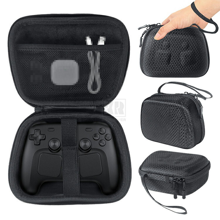 Steam Controller ケース 2026 カバー 手提げ 型抜き インナー ウレタン クッション ポーチ ポータブル 硬質EVAポーチ 保護ケース 収納バッグ 収納ケース キャリングケース 【対応機種】Steam Controll...