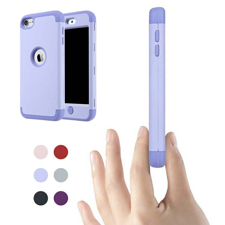 iPod Touch 5/6/7 (第7世代) 2019 TPU+PC（ポリカーボネート）ケース/カバー 背面ケース/カバー/背面カバー 耐衝撃 ソフトケース/カバー おすすめ おしゃれ アップル アイポッドケース ipod touch7 ...