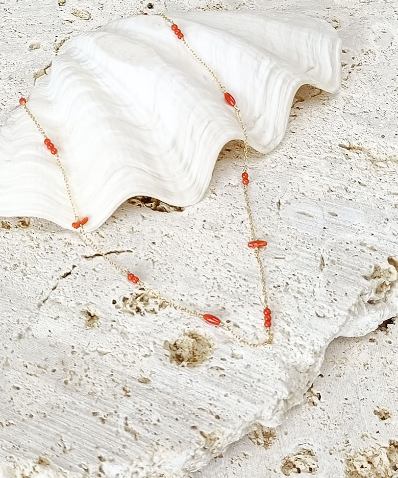 商品情報素材/材質素材：サンゴ礁サイズ/寸法FREEその他商品説明注意モニター発色の具合により色合いが異なる場合がございます。JEENAR OKINAWA / サンゴ　ネックレス(K14GOLD FILLED) 鮮やかなサンゴが映えるネック...