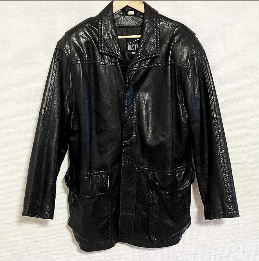 商品情報素材レザーサイズ身幅60cm肩幅55cm着丈79cm袖丈59cm【USED】Leather Jacket レザージャケット / LE-5 隠しボタン仕様でシンプルなデザイン 【品番】USED-LE-5【カラー】black【サイズ】身...