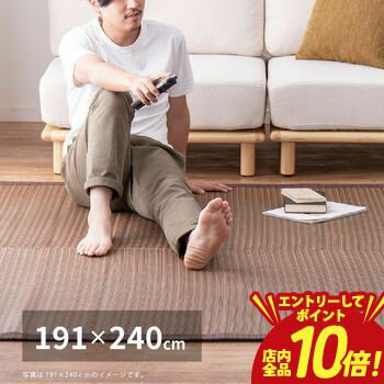 【サイズ】191×240【重量】3.1kg【材質】表面：い草100％　裏面：不織布　縁：綿100％【生産国】中国【注記文】※各サイズ・重量は概算です。※写真の色調はモニターの機種や設定により実際の商品と異なる場合があります。※画像はイメージ...