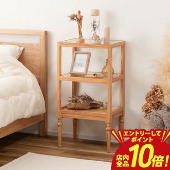 サイズ W40×D30×H75 材質 天然木化粧繊維板(ミンディ) 天然木(ミンディ) ラタン ラッカー塗装 5mm強化ガラス 注意事項 ※個体差あり 組立 完成品 原産地 インドネシア ※ ナチュラル×クラシカルな雰囲気を演出 天然木とラ...