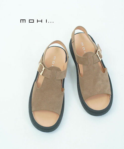 >>ギフト対応について 情報 MOHI(モヒ) サンダル ストラップ フラットサンダル レザーサンダル スエード 本革 牛革 脱げない 歩きやすい 疲れにくい 柔らか おしゃれ 大人 Tストラップサンダル・2-609-2601-AF 【実寸...