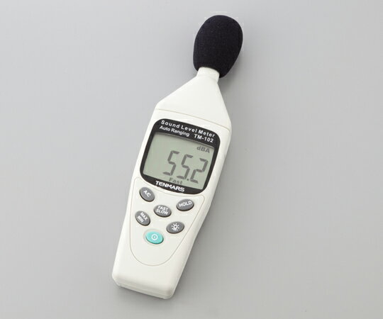 ※※※「事業者向け商品」※※※テンマーズ(Tenmars)型番：TM-102測定範囲（dB）30〜130分解能（dB）：0.1精度(94dB/1kHz時)：±1.5dB機能：MAX/MIN表示・データホールド・オートオフ・表示部バックライト　