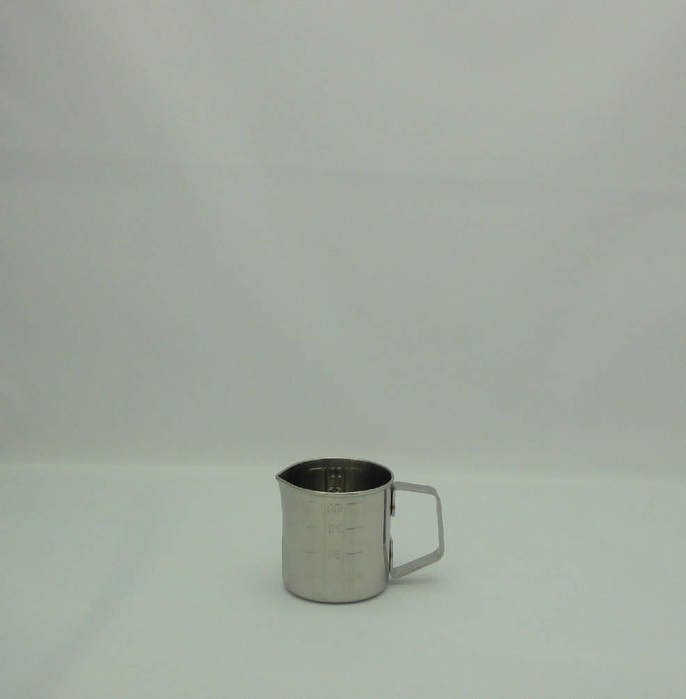 容量（ml）：100内径×高さ（mm）：φ50×57最小目盛（ml）：25材質：SUS304※フタは92-0475をご覧下さい。