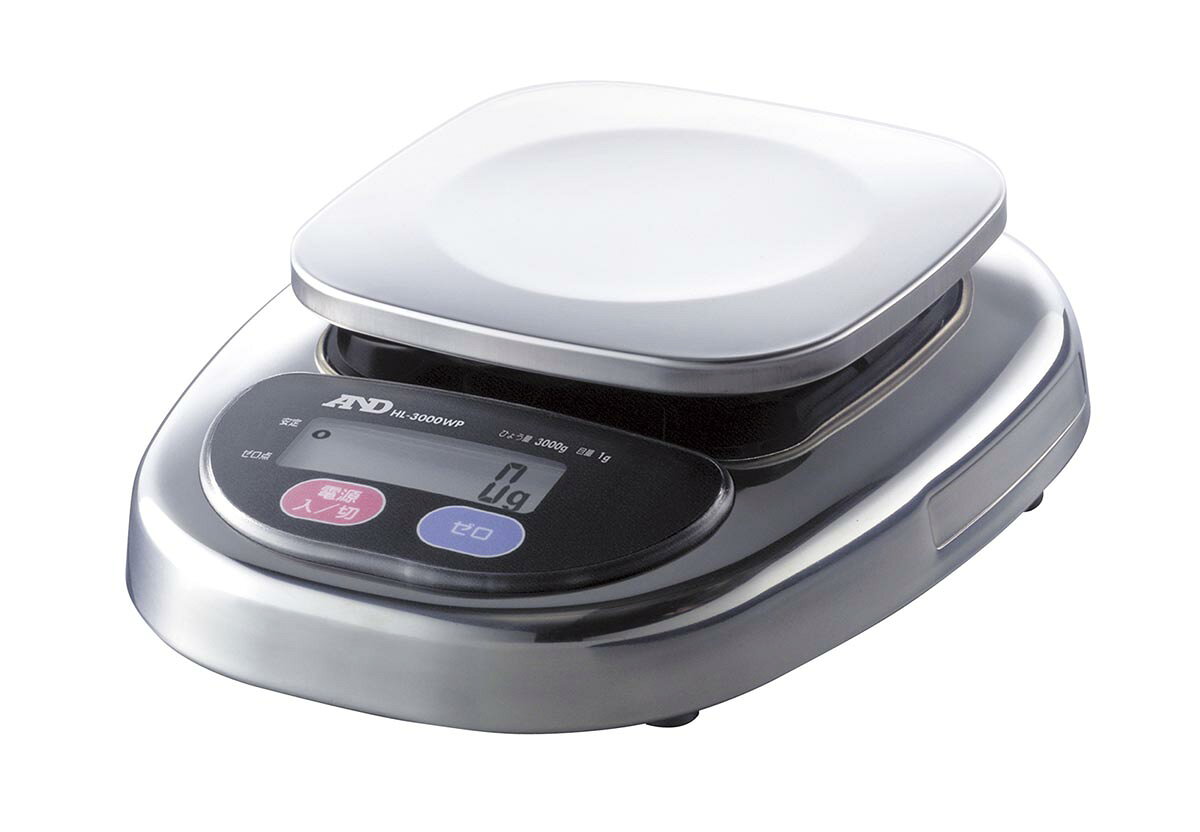 防塵・防水保護等級IP65準拠（電池使用時）で、水洗い可能です。ステンレスボディで衛生管理も万全です。見やすい大型液晶表示、オートパワーオフの省エネ設計です。電池とACアダプタ（別売）の2電源方式です。