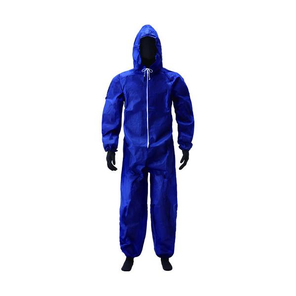 特長●軽量で通気性に優れた続服です。●簡単な汚れ作業に便利です。 仕様●色：紺●サイズ：LL●適合身長(cm)：170〜188●適合胸囲(cm)：92〜108●箱入数(着)：50●タイプ：つなぎ服●使い捨てタイプ●袖口、裾口、背ウエストゴム...