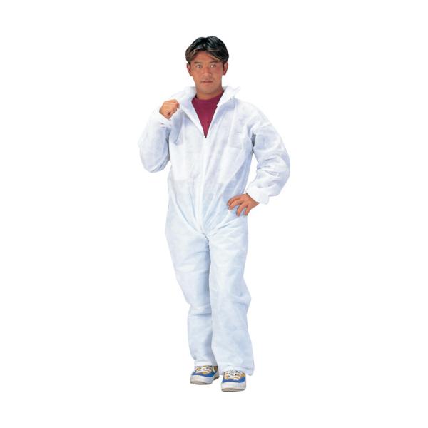 特長●非常に軽くて動きやすいフード付のつなぎ服タイプです。●焼却処分しても有害ガスが発生しません。 仕様●色：ホワイト●サイズ：M●適合身長(cm)：160〜170●適合胸囲(cm)：84〜92●適合股下(cm)：66●タイプ：つなぎ服●使...