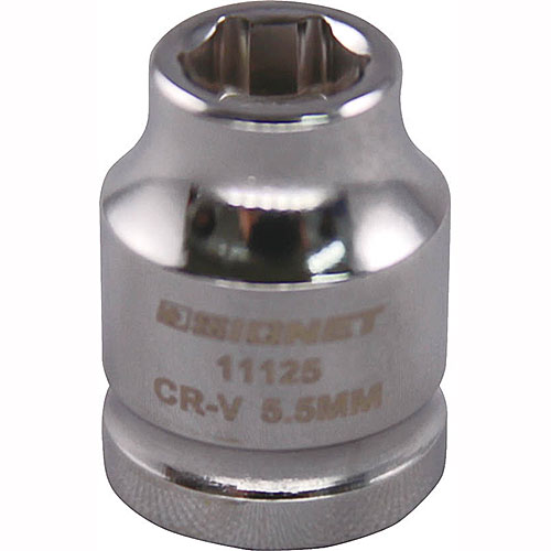 【特長】 ●ソケットの全長はわずか16mm（SIGNET従来品より8.5mm短い）、狭い場所での作業に最適。 ●吊り下げタグ付。 ●ミラー仕上げのメッキが美しいショートソケット。 ●六角タイプ。 【仕様】 ●差込角(DR)：1/4 ●ソケッ...