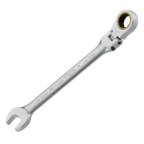 【特長】 ●ロック機構で首振り角度を保持したままでアクセス可能です ●奥まった、込み入った場所での作業に最適です ●12角サーフェィス（角丸）でボルト・ナットの角を傷めません ●送り角度がよくわかるイエローリングを採用しています ●プッシュ...