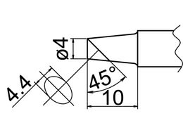 【特長】 ●こて部FX-8301、FX-8302（FX-838）用こて先 【仕様】 ●ヒーター一体式 ●コテ先名称:4BC型 ●適合コテ:FX838 ●質量:15.0g ※FX-8302（N2はんだこて）をご使用の場合は、別途こて先に対応し...