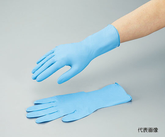 【特長】 ●食品衛生法適合手袋です 【仕様】 ●材質：NBR（ニトリルゴム） ●パウダーフリー ●全面エンボス ●サイズ：M ●全長：290mm ●厚み：0.1mm ●入数：1箱（100枚入） ●食品衛生法適合品 ●箱サイズ：240×125...