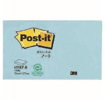 【特長】 ●通常粘着タイプです。 ●古紙100%の再生紙を使用し、環境保全を考え、資源をムダなく利用しています。 ●たっぷり書き込める大判サイズです。 ●詳しい伝言や記録、掲示や在庫整理などにも使えます。 【仕様】 ●色：ブルー ●縦(mm...