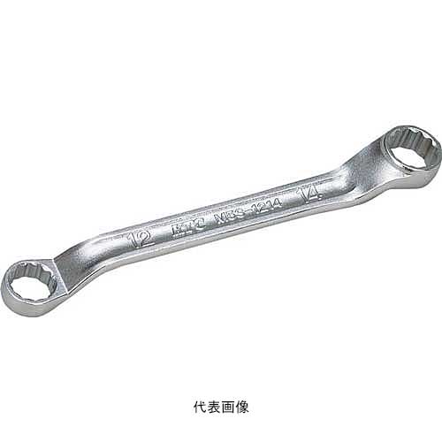 【特長】 ●メガネ部オフセット45°x6°のショートめがねレンチです。 ●立ち上がり角は狭い場所でも使いやすい45°x6°を採用。 ●柄は、しなりに強く、軽量化も図れるI形断面形状。 ●サイズ表示は大きく見やすい鍛造浮き出し刻印。 ●十二角...