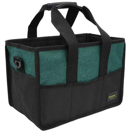 【特長】 ●19ポケット付 (内側:13ポケット,外側:6ポケット) ●コンパクトにたっぷり収納! ●しっかりした手持ちベルトと肩掛けベルト付 ●持ち運びに便利なA4サイズ A4ファイルが入るポケット付 ●樹脂板入りで型崩れしにくく丈夫! ...