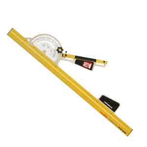 【仕様】 長さ：600mm 製品重量：1400g 包装形式：ブリスター 包装寸法（mm）タテ×ヨコ×アツサ：875×190×40 【特長】 ●高剛性アルミパイプ材を突き当て部に採用 ●押え部とガイド部に滑り止めゴムを採用 ●締付け優先！独自...