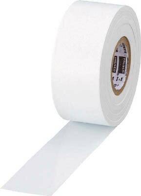 【特長】●視認性の良い5色展開で山林等でも目立つ非粘着ビニールテープです。【用途】●測量、土木、樹木調査、発掘調査などの簡易目印に。【仕様】厚み(mm)：0.08長さ(m)：50幅(mm)：30色：ホワイト手で切断可能非粘着タイプ【材質】 ...