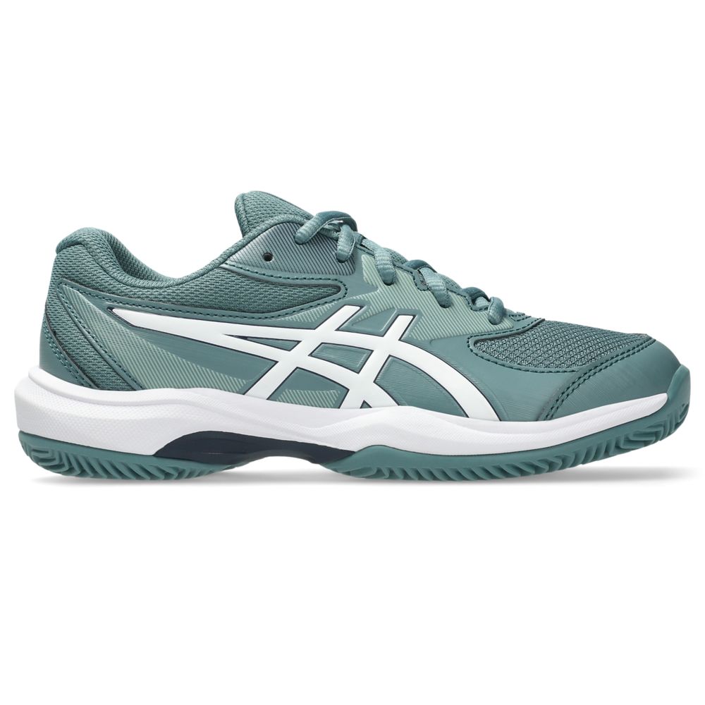 FOGGYTEAL-WHITE(401) メーカー希望小売価格はメーカーカタログに基づいて掲載しています。 耐久性と快適性を兼ね備えた、コストパフォーマンスキッズ専用モデルGEL-GAME GS CLAY/OC　子供の足のフィッティングと足...