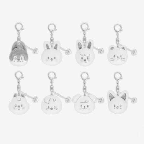 SKZOO FACE KEYRING SILVER Ver. - dominATE:celebrATE - / ぬいぐるみ フェイスキーリング シルバー StrayKids スキズ dominATE:celebrATE Official G...