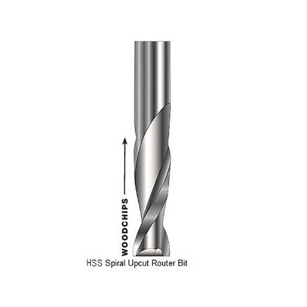 MLCS HSS Spiral Upcut Router Bits(ハイススパイラルビット) #7499　 HSS 「ハイスピードスチール」の略称」 製。 一般的な切削では十分の特性を持ちオールラウンドで使えます。 solid carbid...
