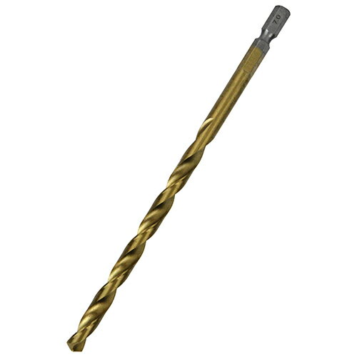 この長さが効く、ハイス鋼クロスシンニング刃先で食い付き抜群の微長鉄ドリルです。■用途鉄、木、樹脂、軽金属の穴あけ。■機能ハイス鋼(HSS)にチタン(Tin)をコーティング、耐熱性能が上がり長寿命です。 六角軸なのでインパクトドライバーなどの...