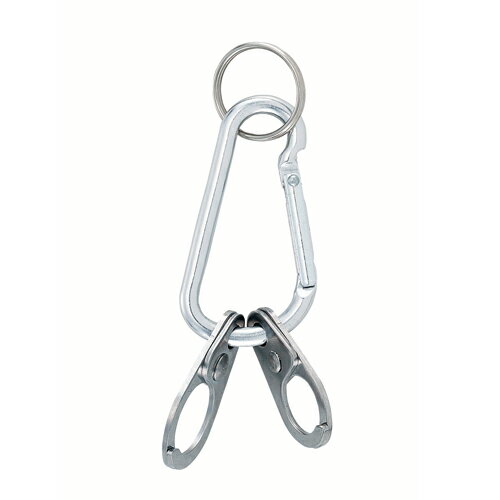 ■用途安全コード取付用金具。■機能工具をがっちりキャッチします。■仕様・スペック●重量：30g。●使用荷重：1kgまで。●内容：ツールキャッチ2個(取付部内径14mm・17mm)。●カラビナ付。